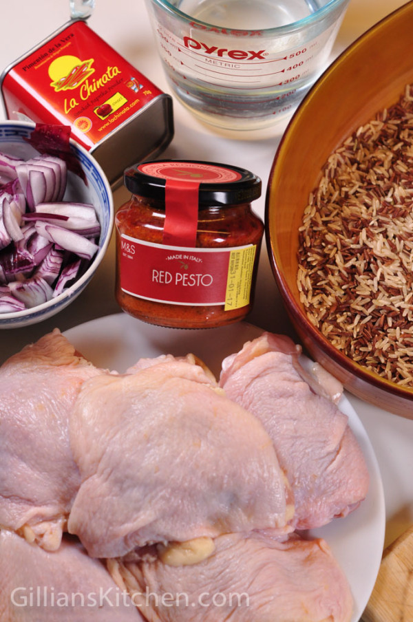 Red pesto chicken and rice one pot: Simple, No Fuss, Everyday Recipes