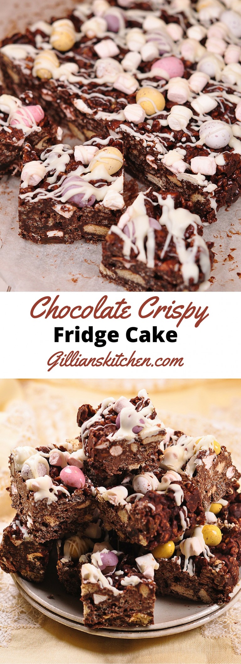 Chocolate Rice Crispy Fridge Cake: Easy, no bake Easter treat recipe
